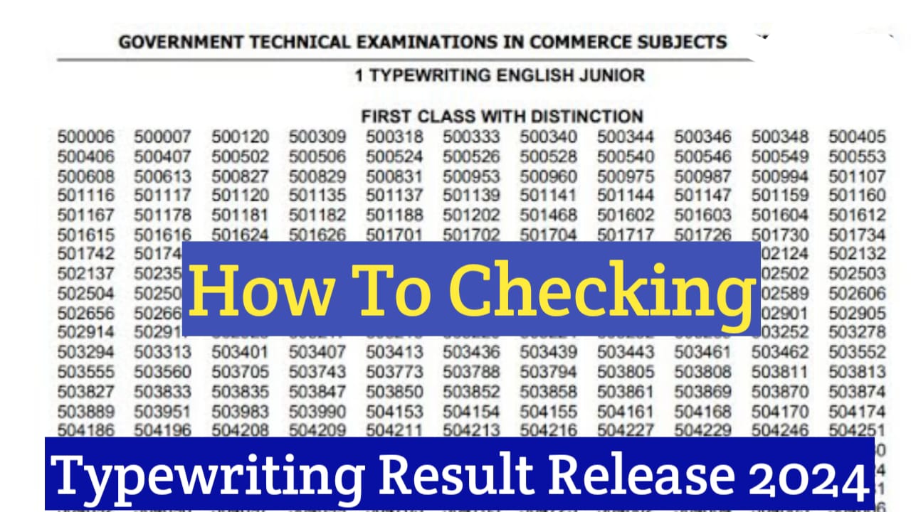 Typewriting result 2024 date Typewriting result 2024 date
