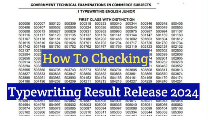 typewriting exam result 2024 official website